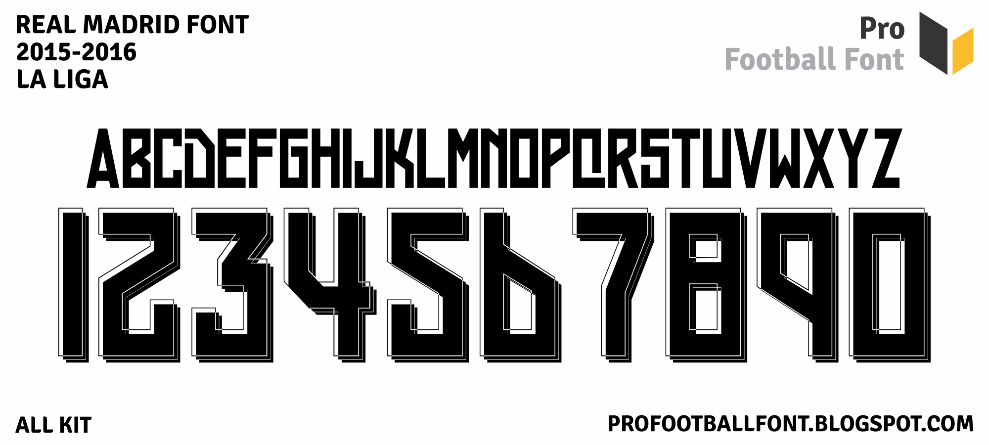 Real Madrid 2015-2016 Font – Pro Football Font