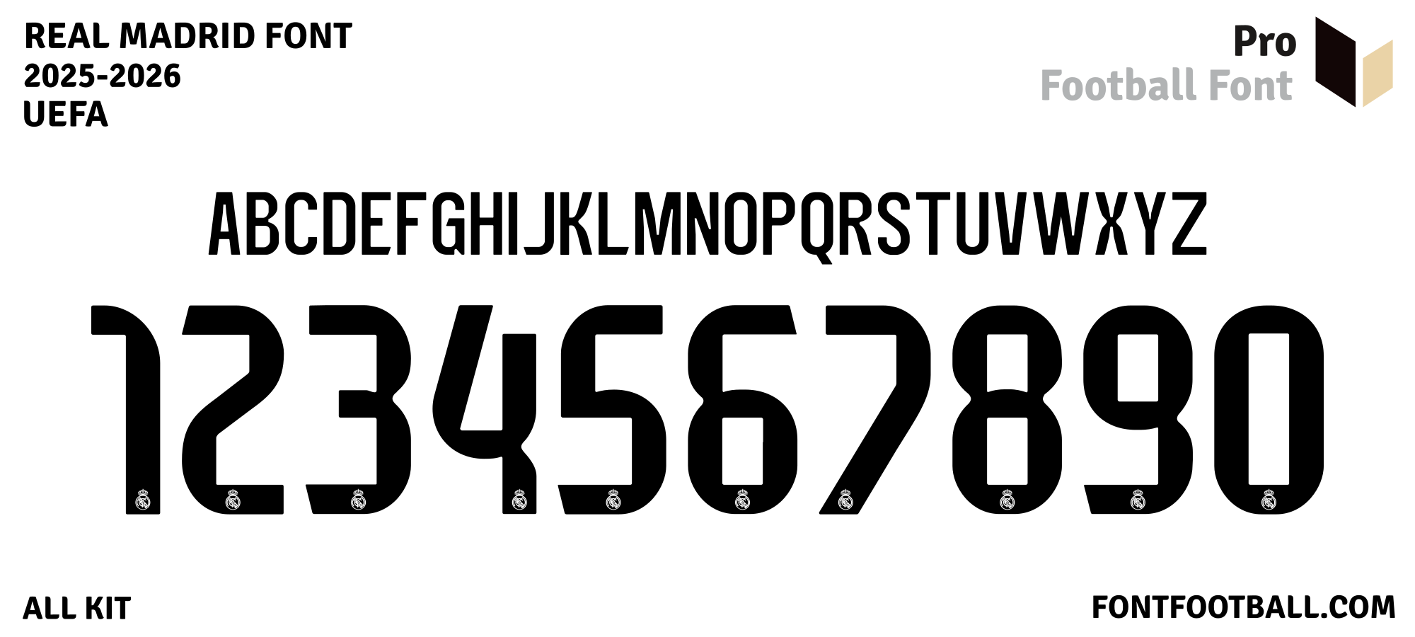 Real Madrid 2025-2026 Font – Pro Football Font