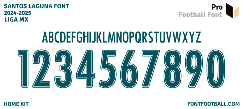 Santos Laguna 2024-2025 Font – Pro Football Font
