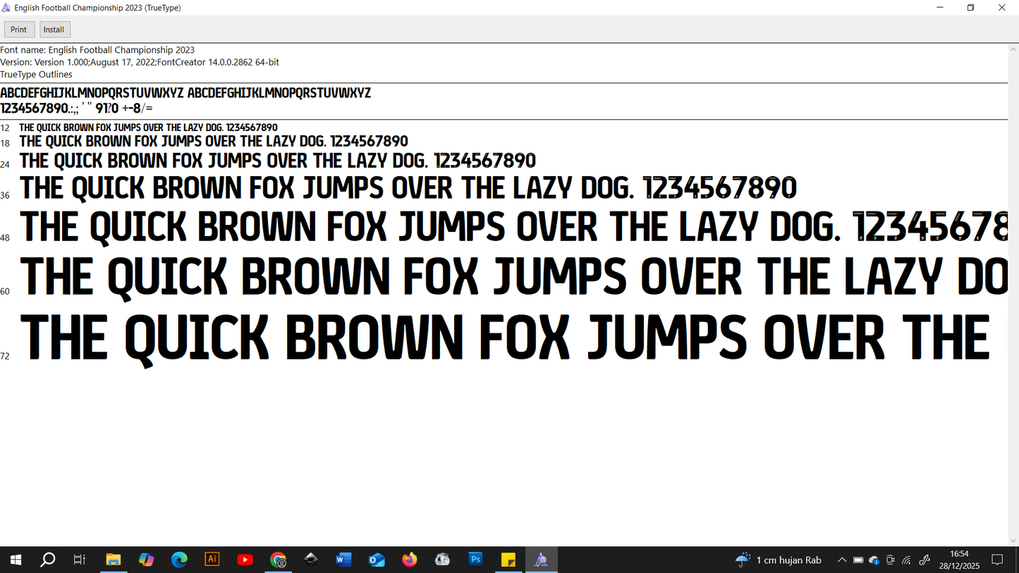 EFL 2022-2023 Font – Pro Football Font