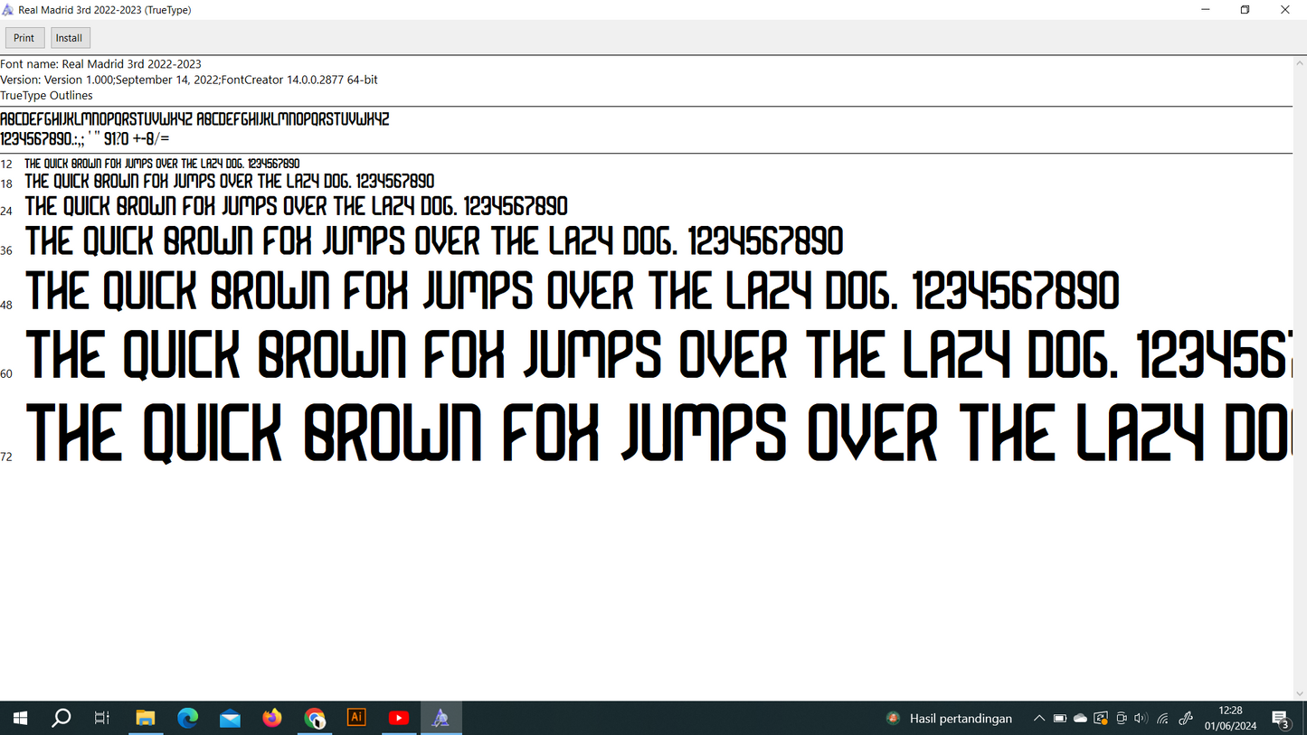 Real Madrid 2022-2023 Third Font – Pro Football Font