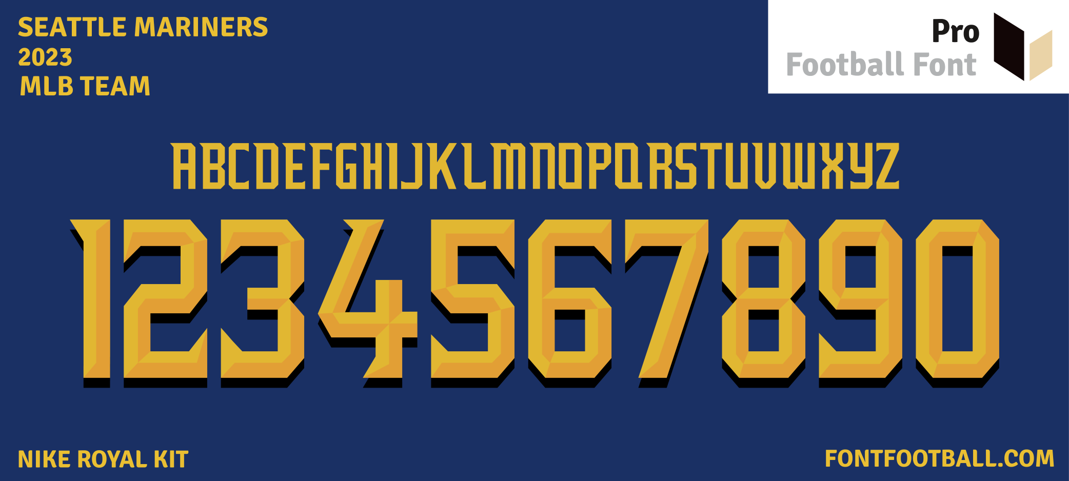 MLB Seattle Mariners 2023 Font – Pro Football Font