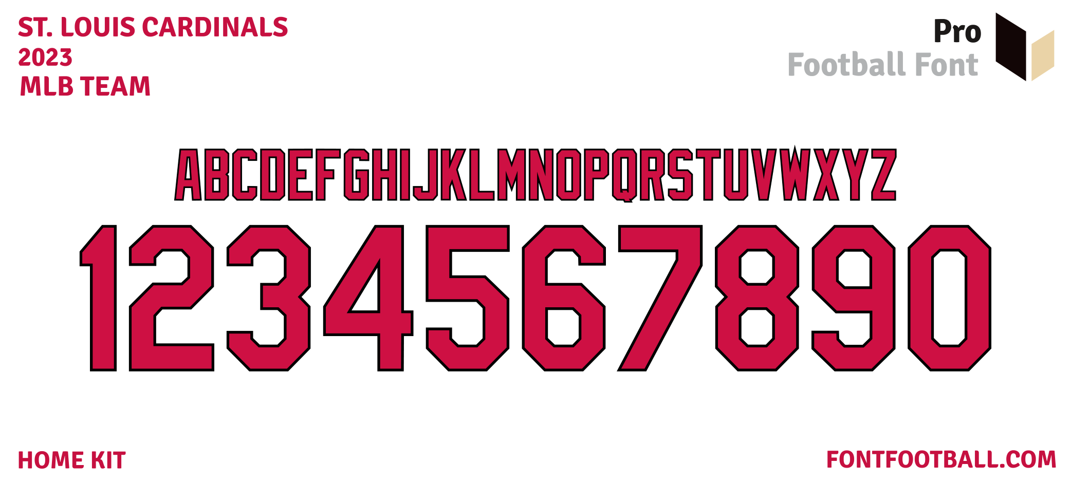 MLB St. Louis Cardinals 2023 Font – Pro Football Font