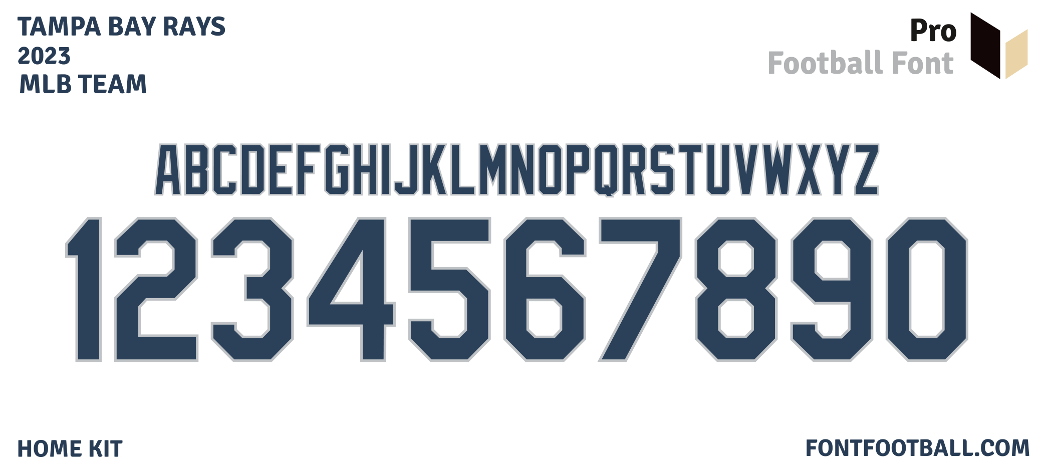 MLB Tampa Bay Rays 2023 Font – Pro Football Font