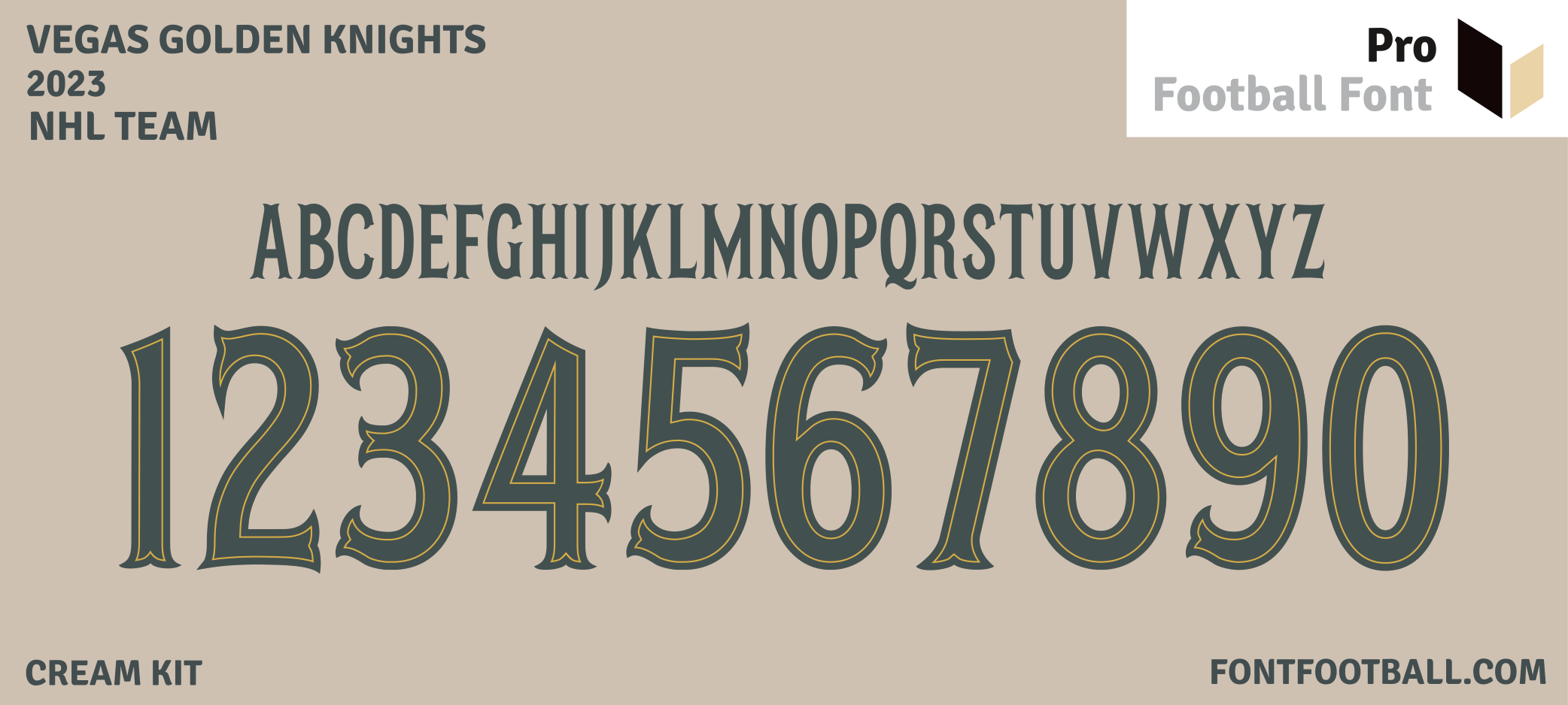 NHL Vegas Golden Knights 2024 Font – Pro Football Font