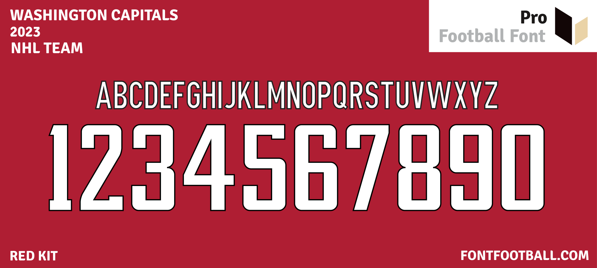 NHL Washington Capitals 2023 Font – Pro Football Font