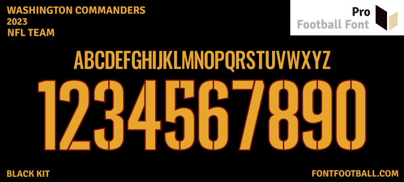 NFL Washington Commanders 2023 Font – Pro Football Font