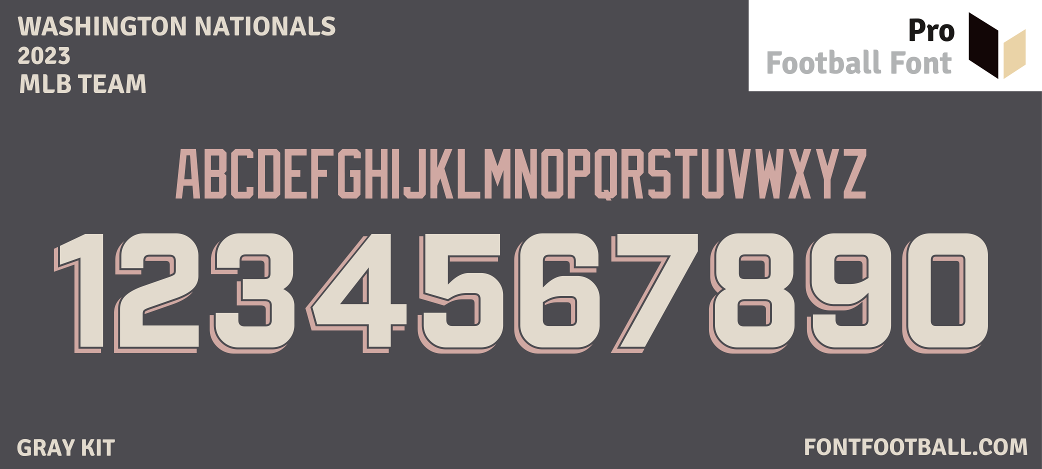 MLB Washington Nationals 2023 Font – Pro Football Font